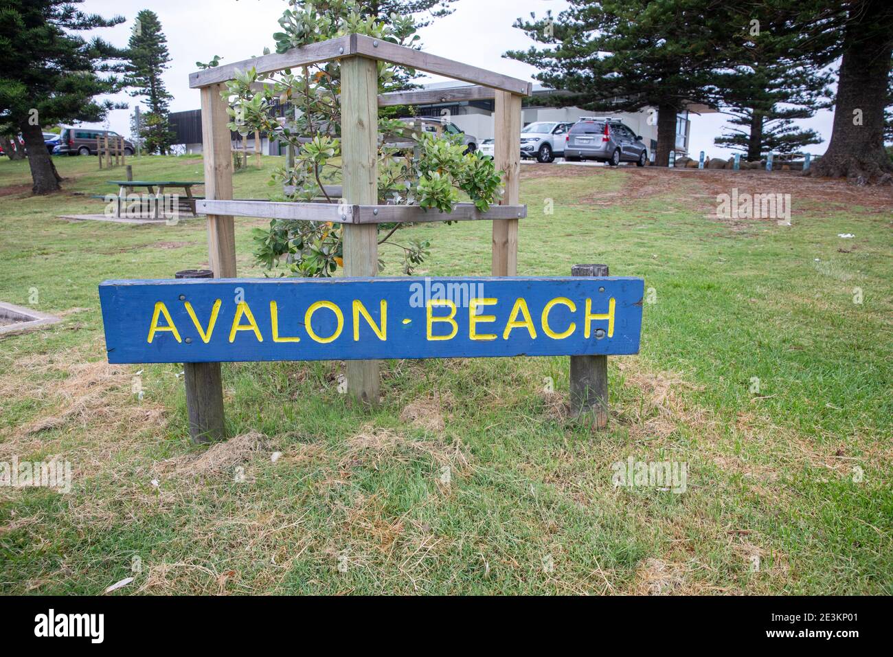 Avalon Beach sign for the suburb on Sydney Northern beaches,Sydney ...