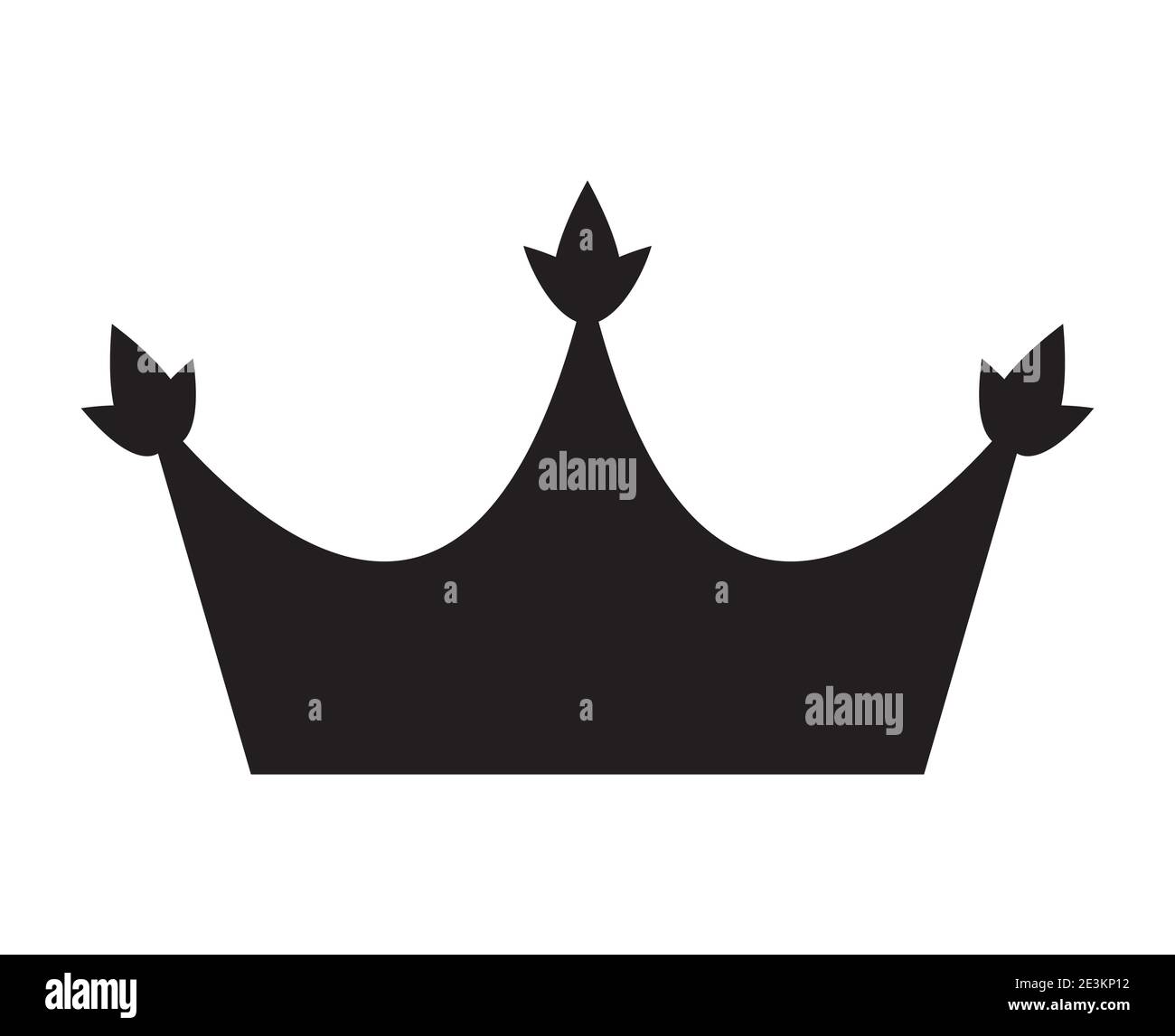 Simple Black Crown Icon Vector Illustration Stock Vector Image & Art ...