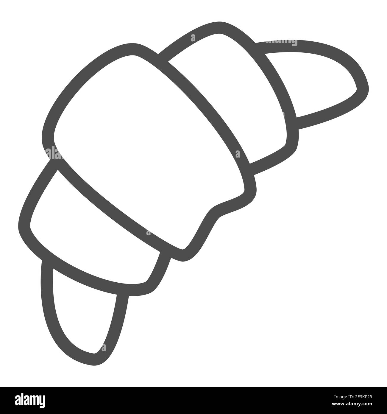 Croissant line icon, bakery concept, traditional french snack sign on ...