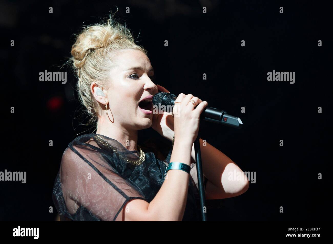 Florence Rawlings plays live on stage with Clean Bandit on day 3 of ...