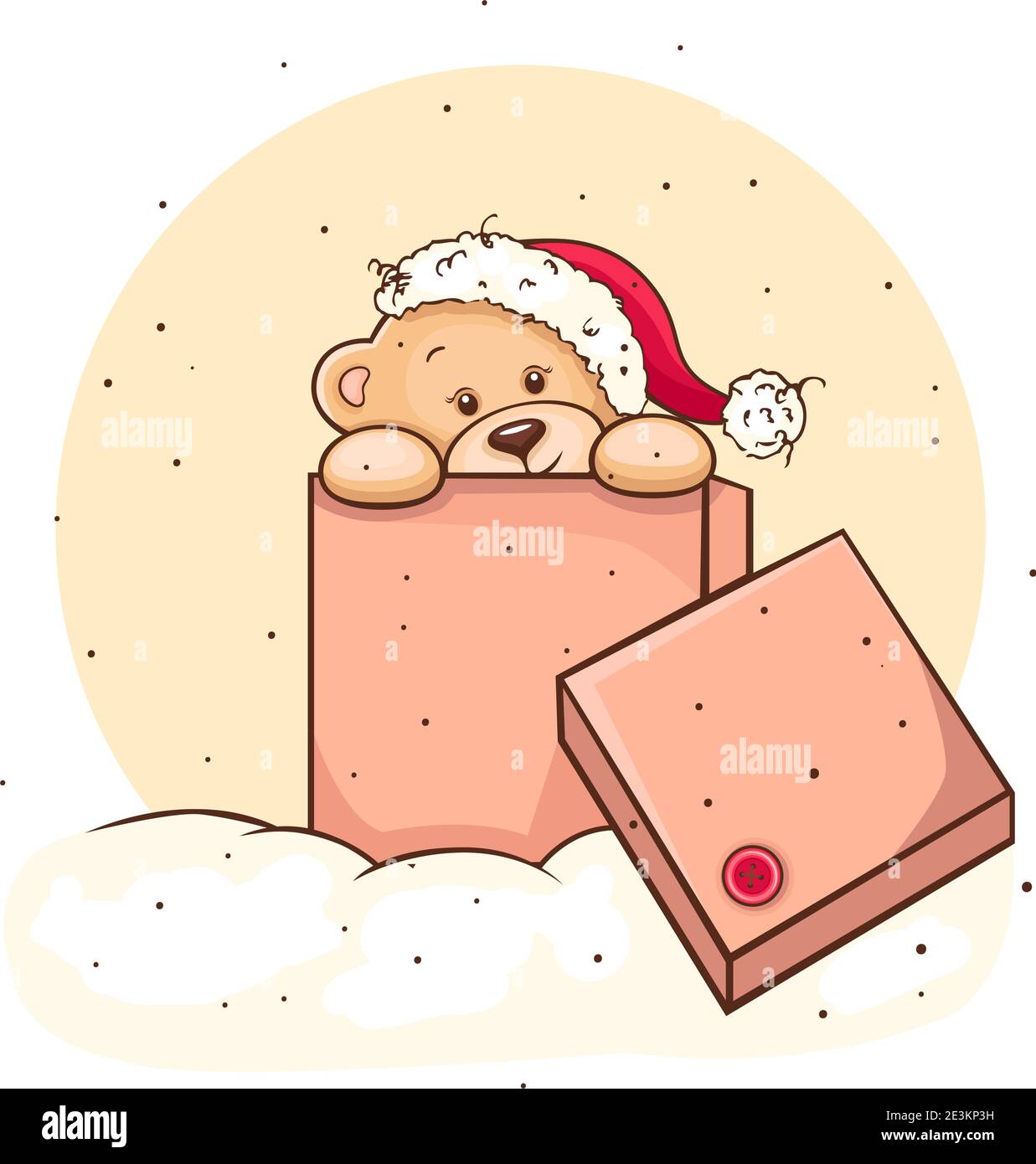 Xmas teddy bear in Stock Vector Images - Alamy