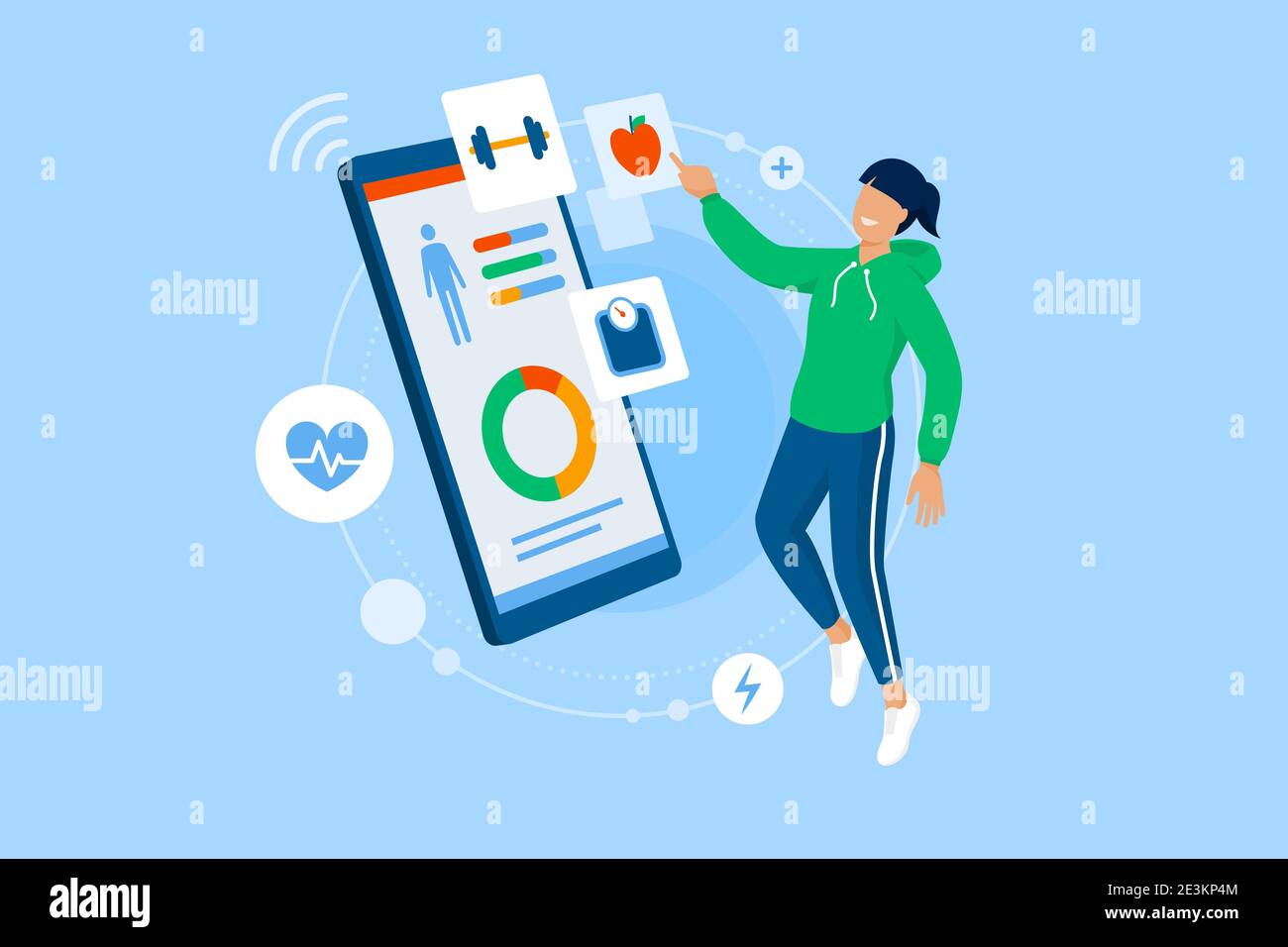 Healthy Sporty Stock Vector Images Alamy