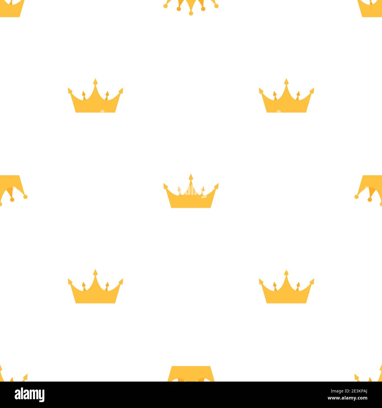 Abstract Seamless pattern with king, princess crowns. Vector ...