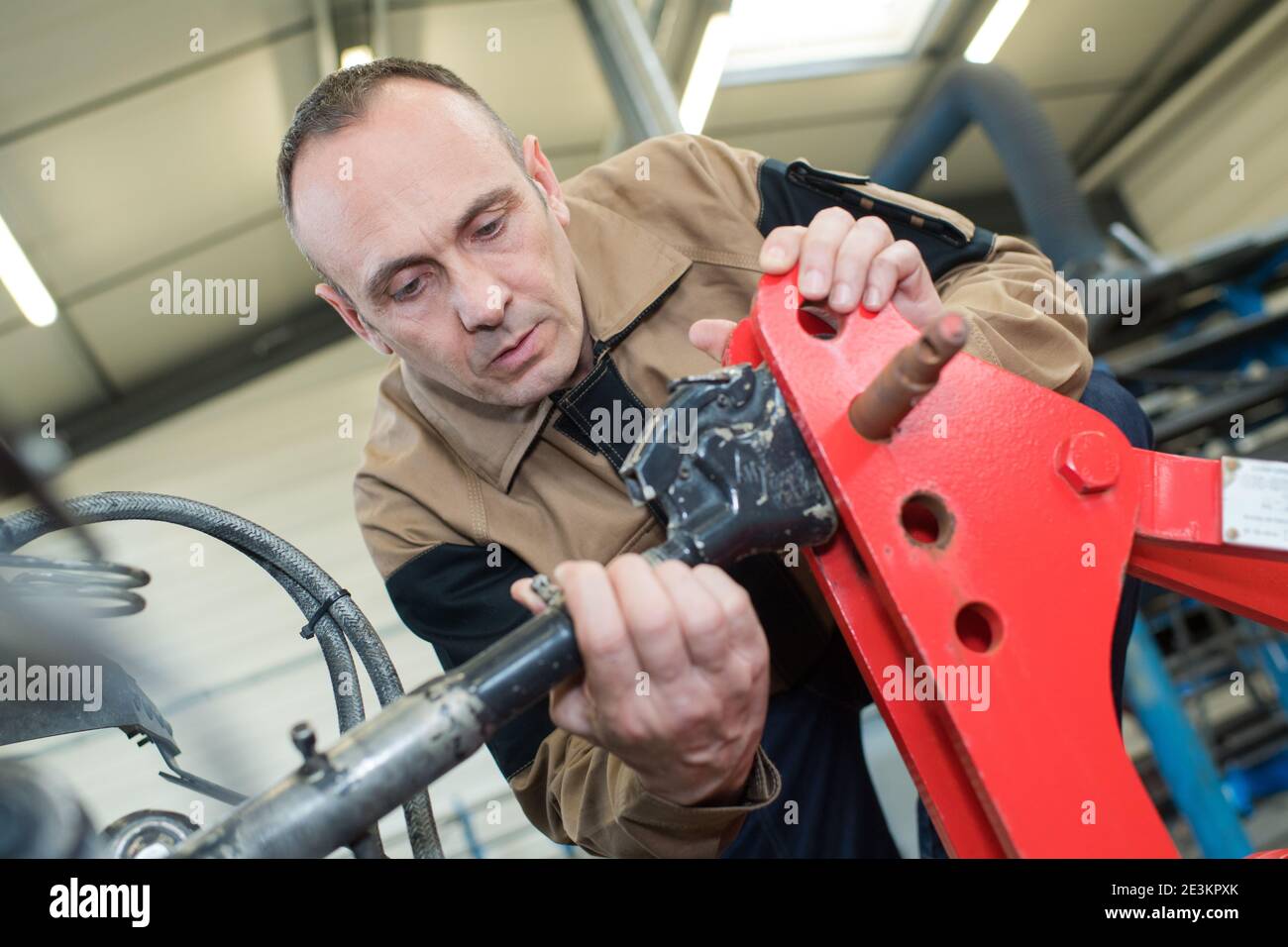 mechanical engineering control machine in factory Stock Photo - Alamy