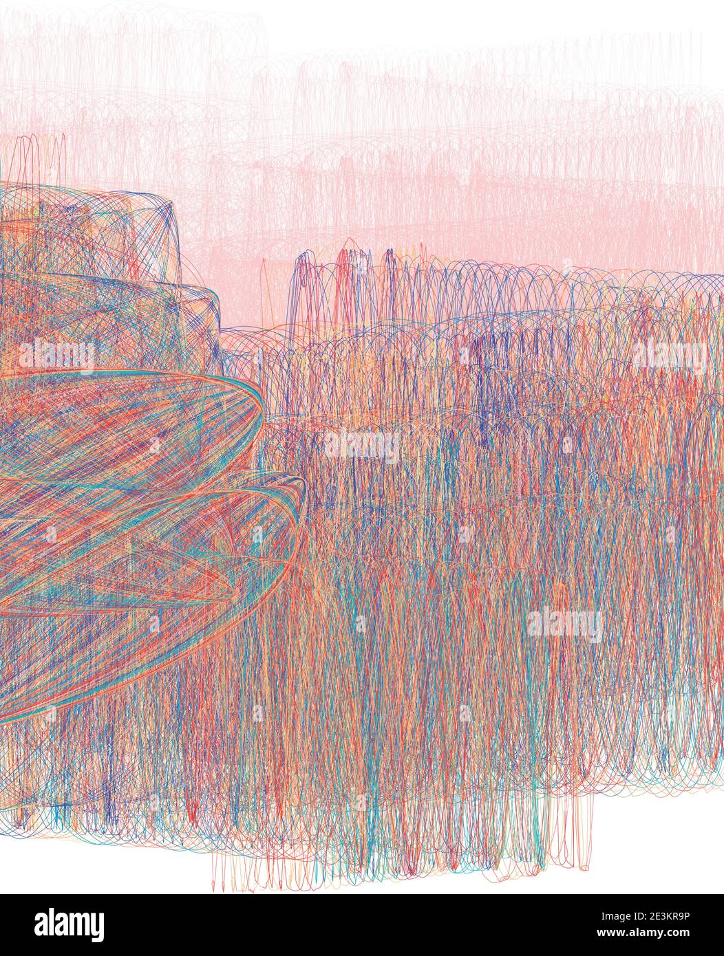 Hatching colored thin lines on a pink background. Subtle vector pattern ...