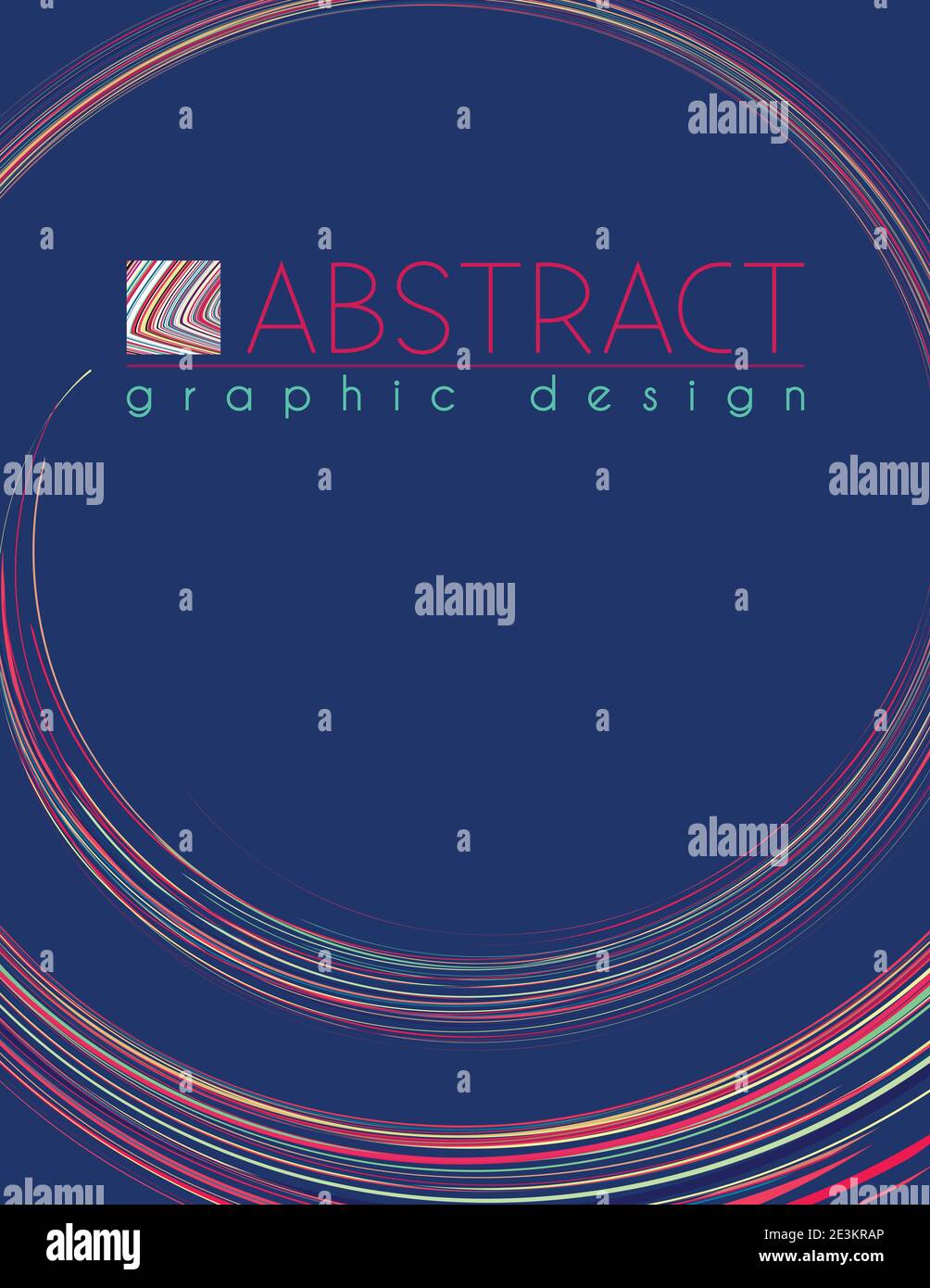 Spiral. Abstract template of page with motley thin strips. Vector ...