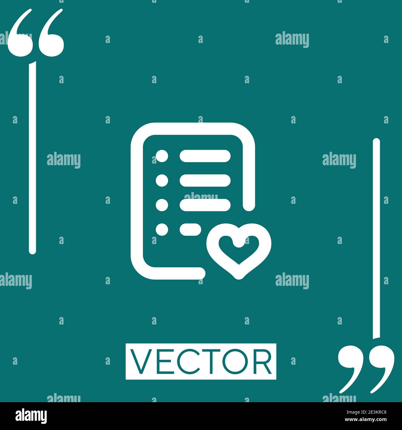 wishlist vector icon Linear icon. Editable stroke line Stock Vector ...