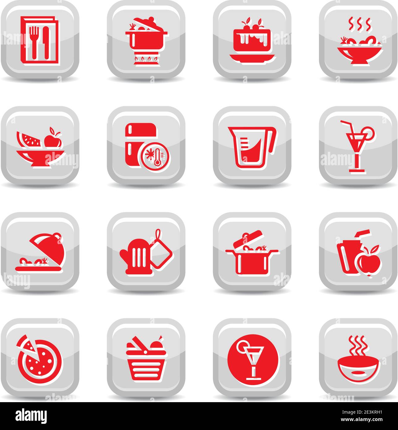 Kitchen Icon Set for web and mobile. All elements are grouped Stock ...