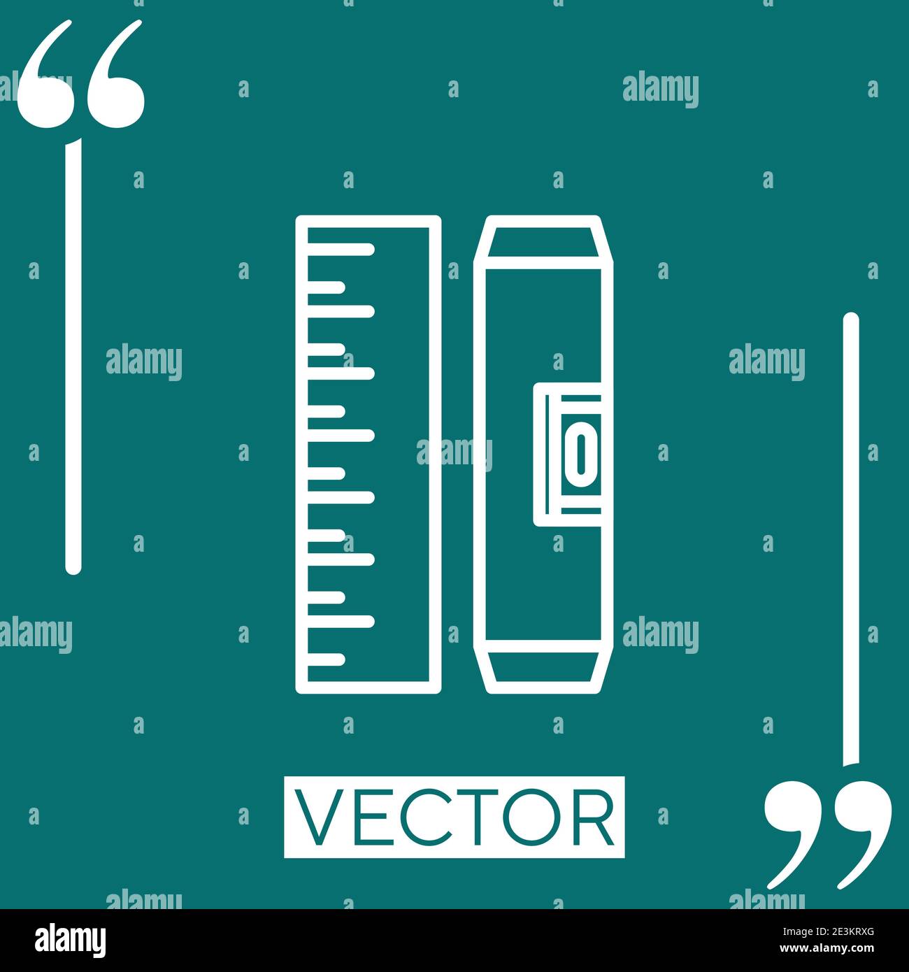 rule and level vector icon Linear icon. Editable stroke line Stock ...