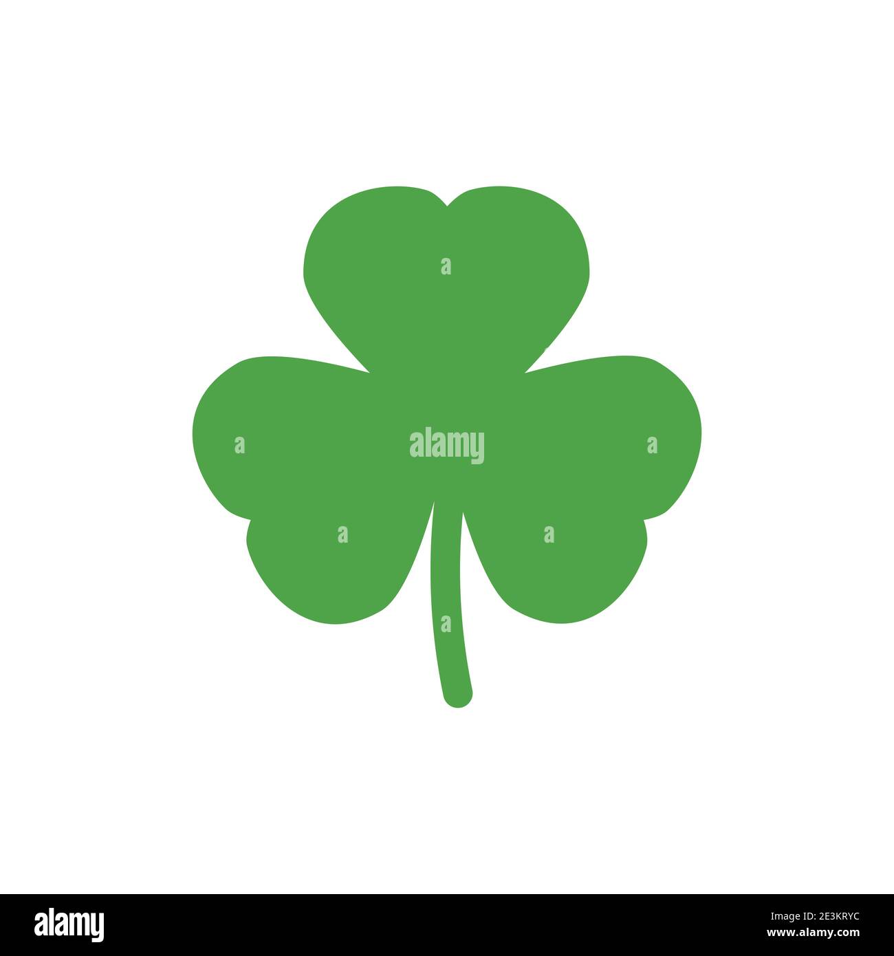 Green Shamrock illustration isolated on white. Clover three leaf flower ...