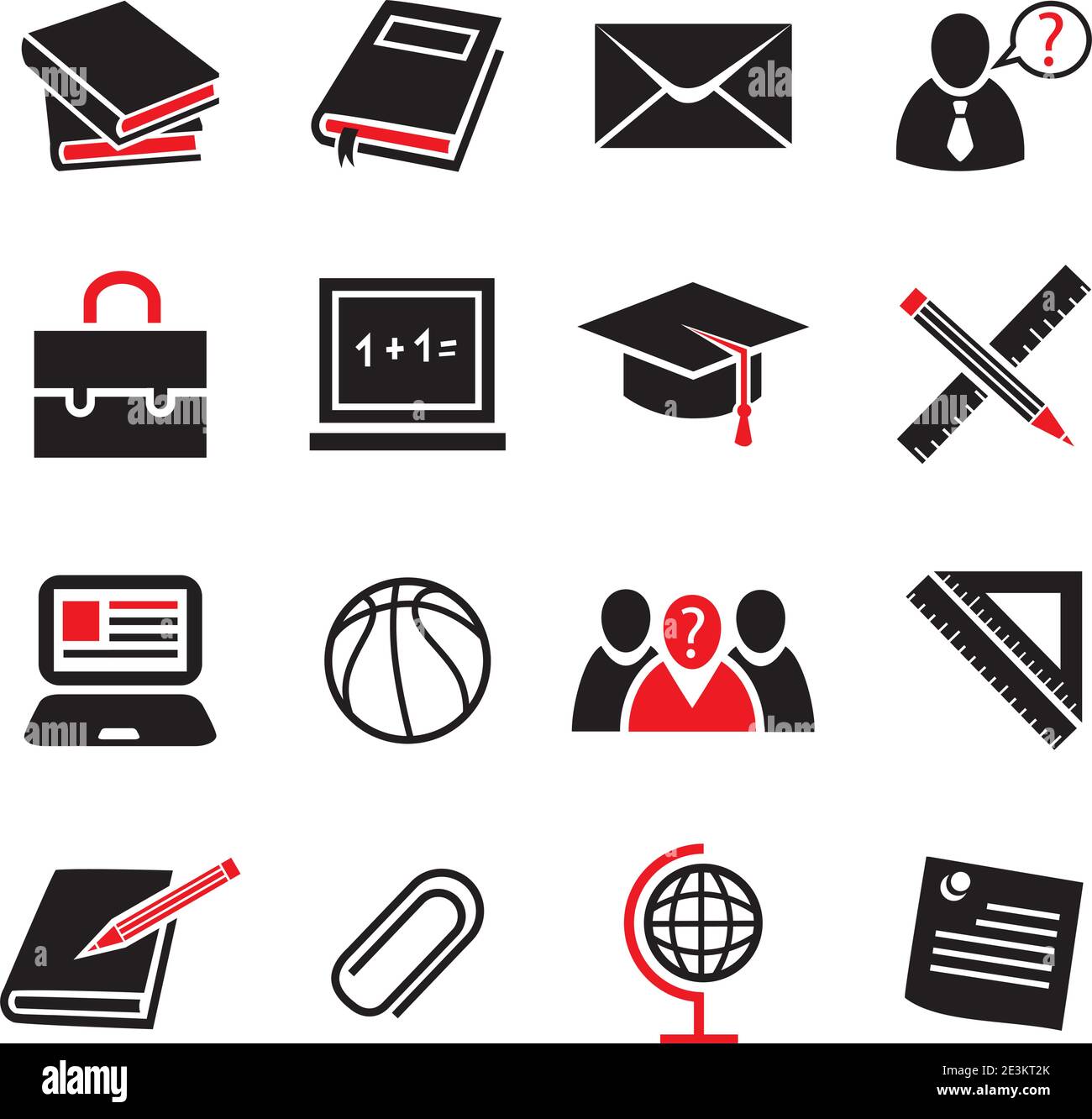 School and Education vector Icon Set for web and mobile. All elements ...