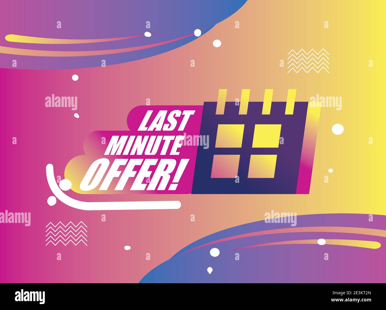 last minute offer with calendar design, sale offer shopping and ...