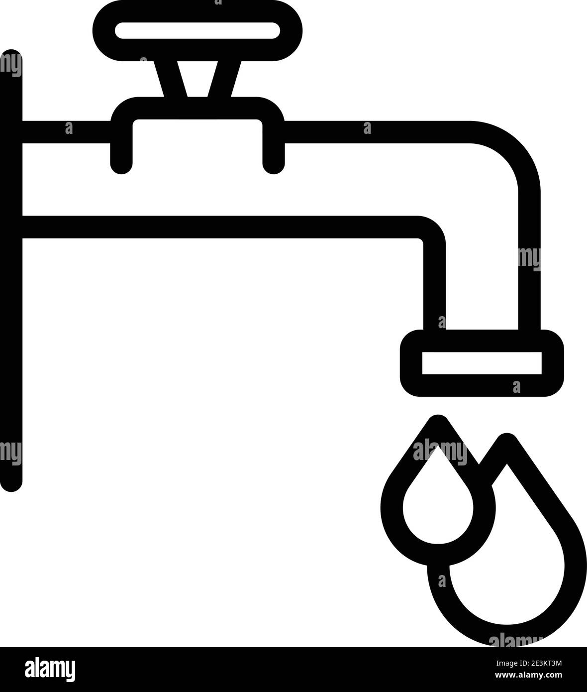 Water tap consumption icon. Outline water tap consumption vector icon ...