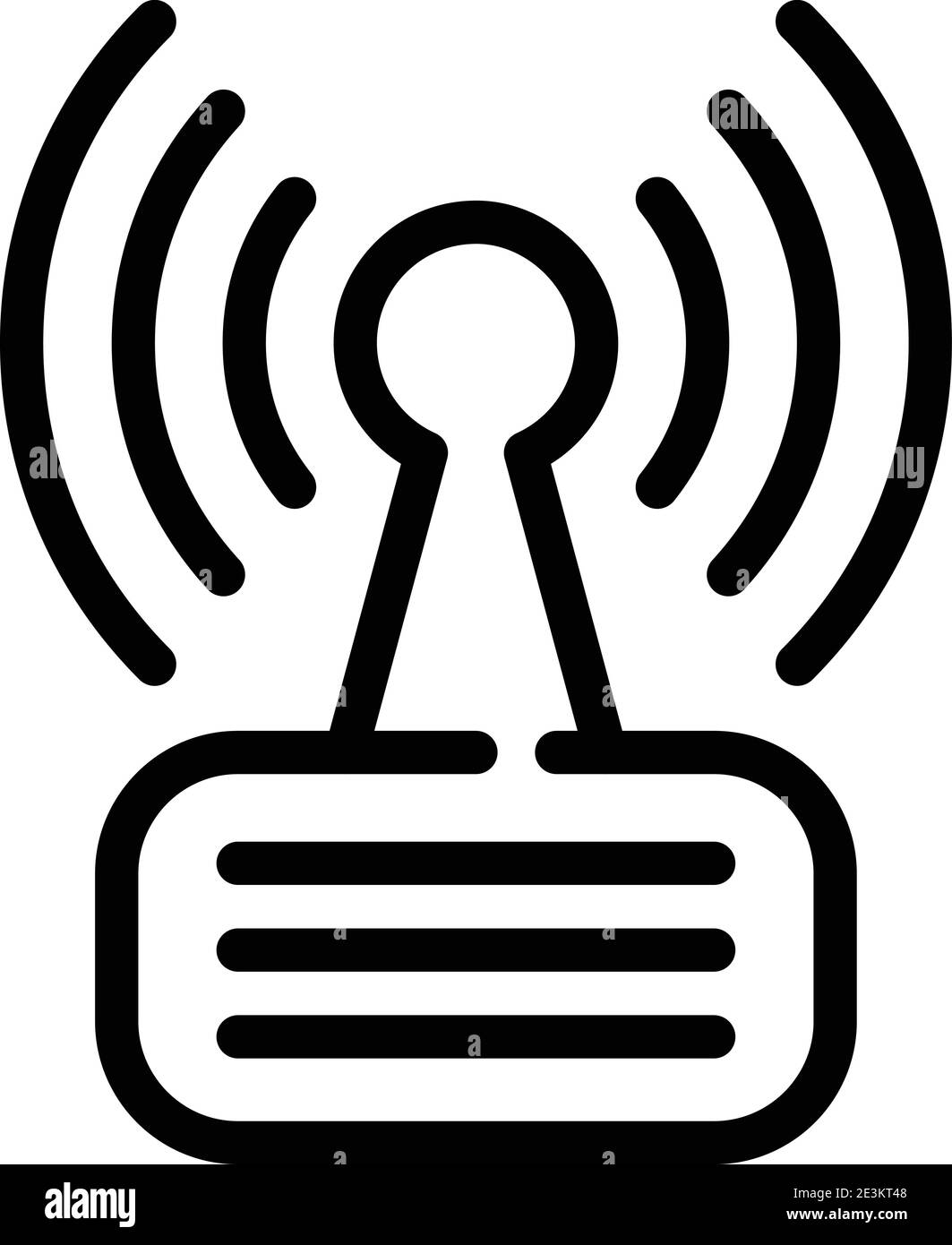 Radio consumption icon. Outline radio consumption vector icon for web ...