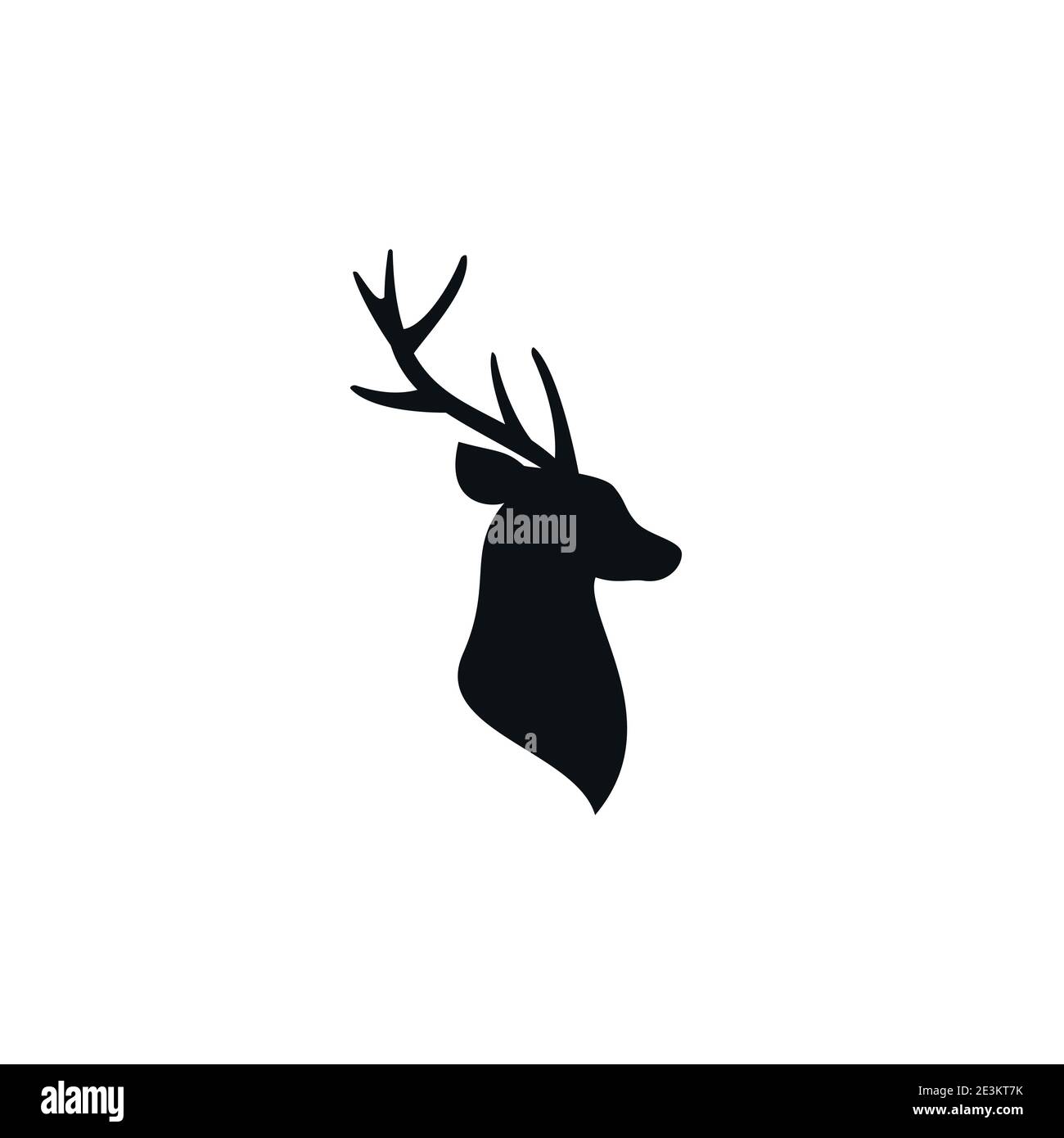 Deer Head Profile Silhouette