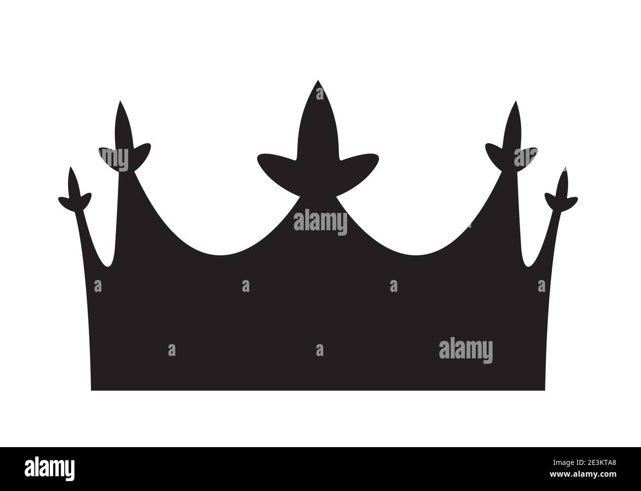 Simple Black Crown Icon Vector Illustration Stock Vector Image & Art ...