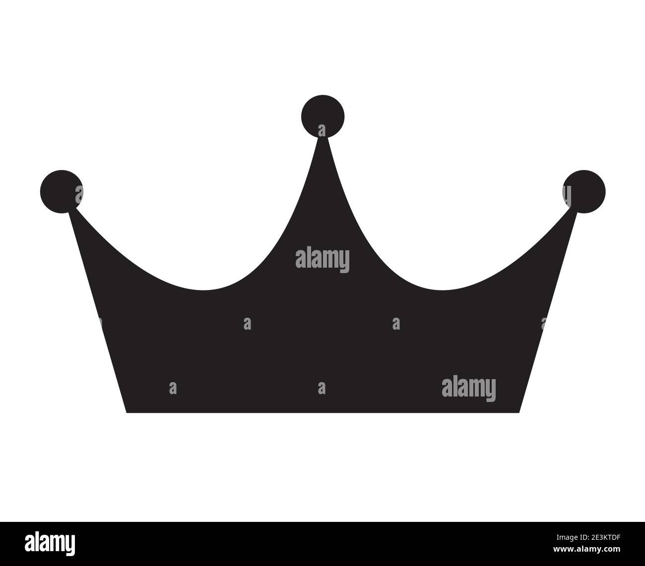 Simple Black Crown Icon Vector Illustration Stock Vector Image & Art ...