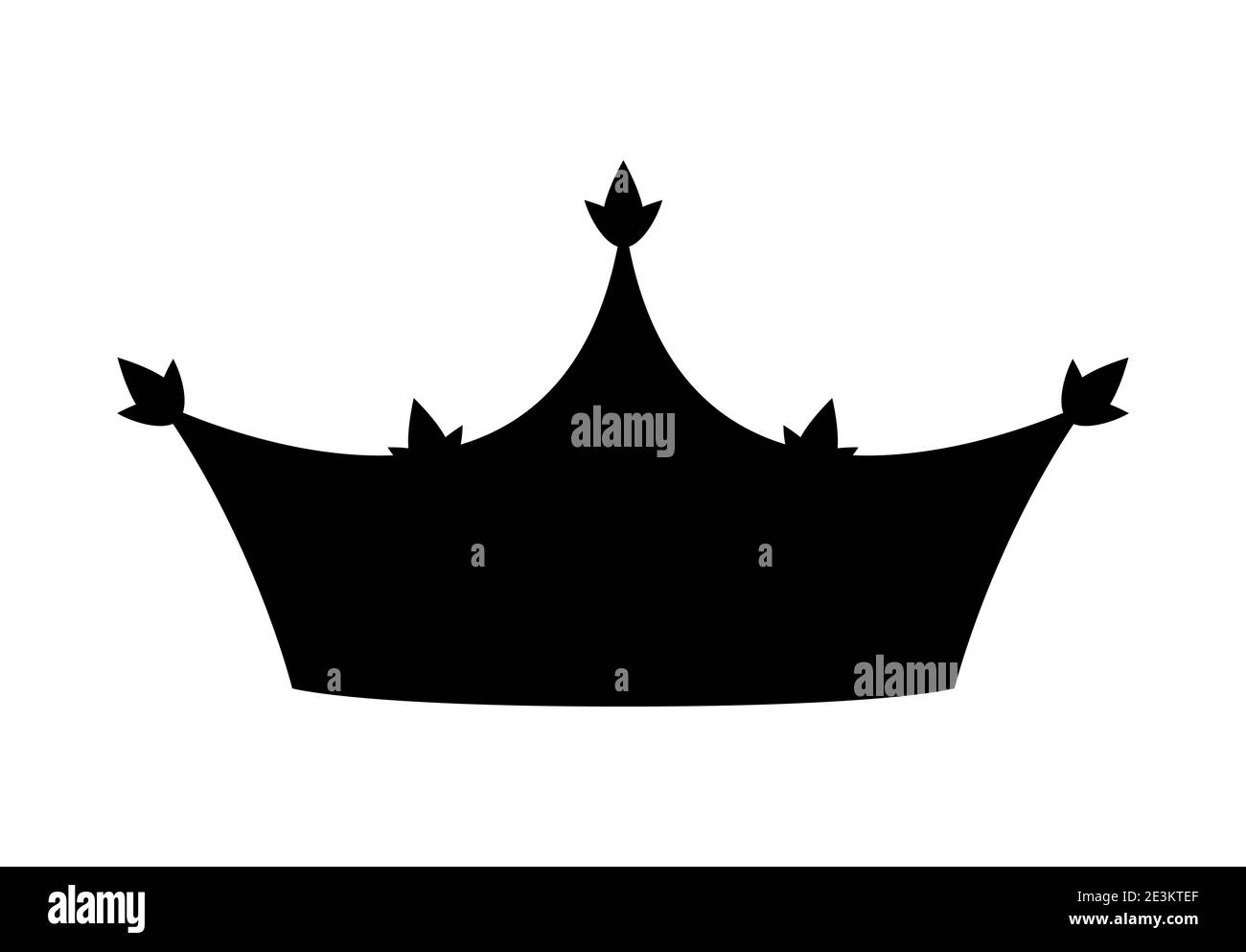 Simple Black Crown Icon Vector Illustration Stock Vector Image & Art ...