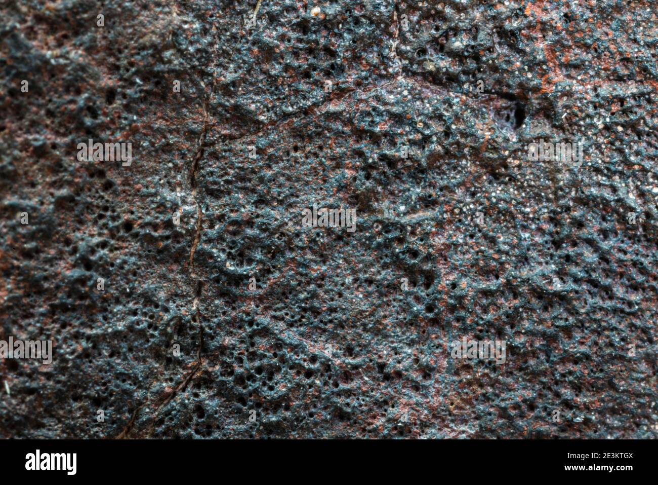 Macro photo of the fusion crust from a Chondrite Meteorite, piece of ...