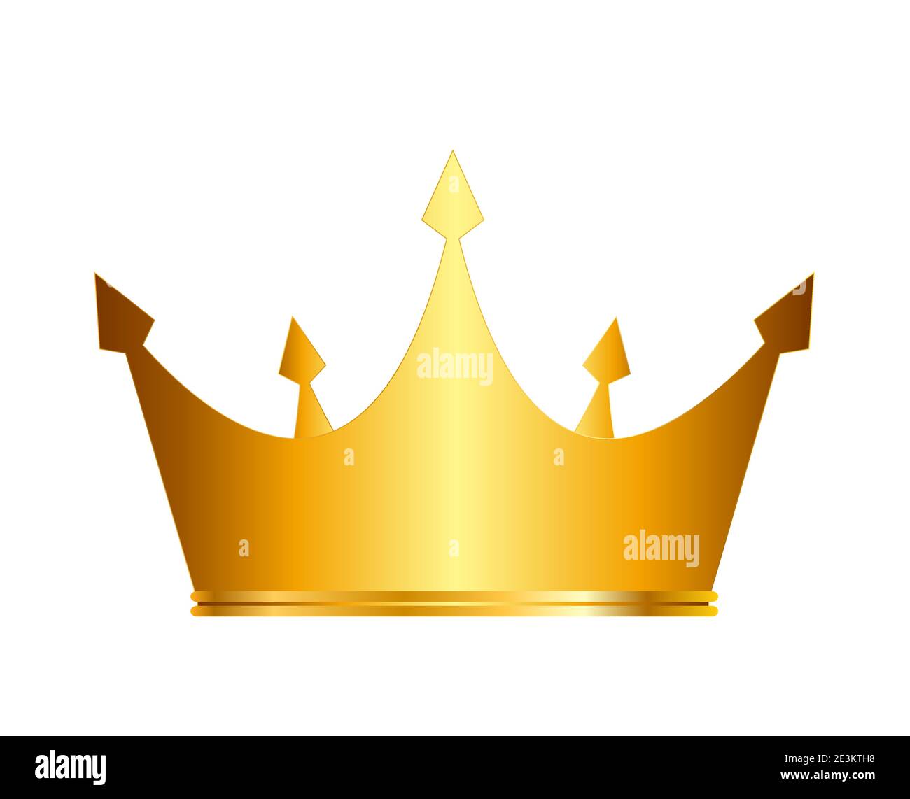 Princess Golden Crown Icon Isolated on white Background Vector ...