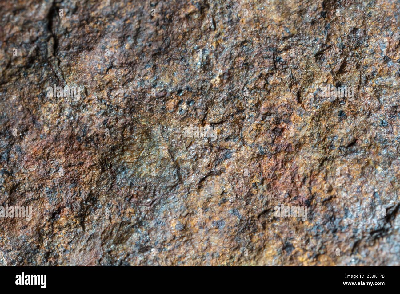 Macro photo of the fusion crust from a Chondrite Meteorite, piece of ...