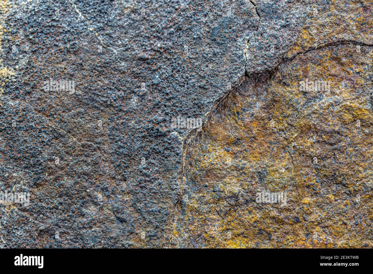 Macro photo of the fusion crust from a Chondrite Meteorite, piece of ...