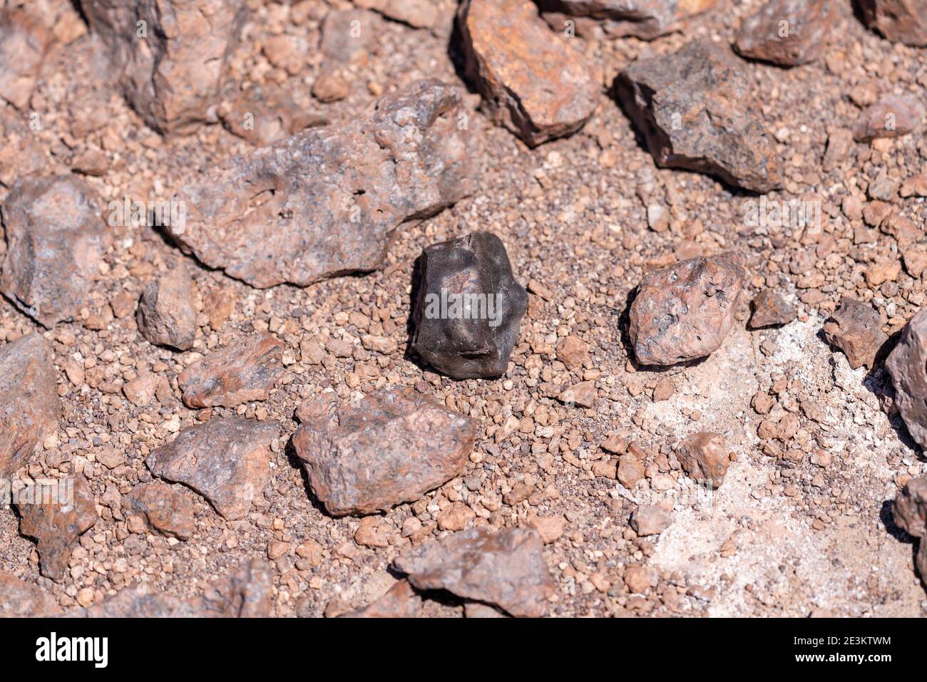 Chondrite Meteorite, a piece of rock formed in outer space in the early ...