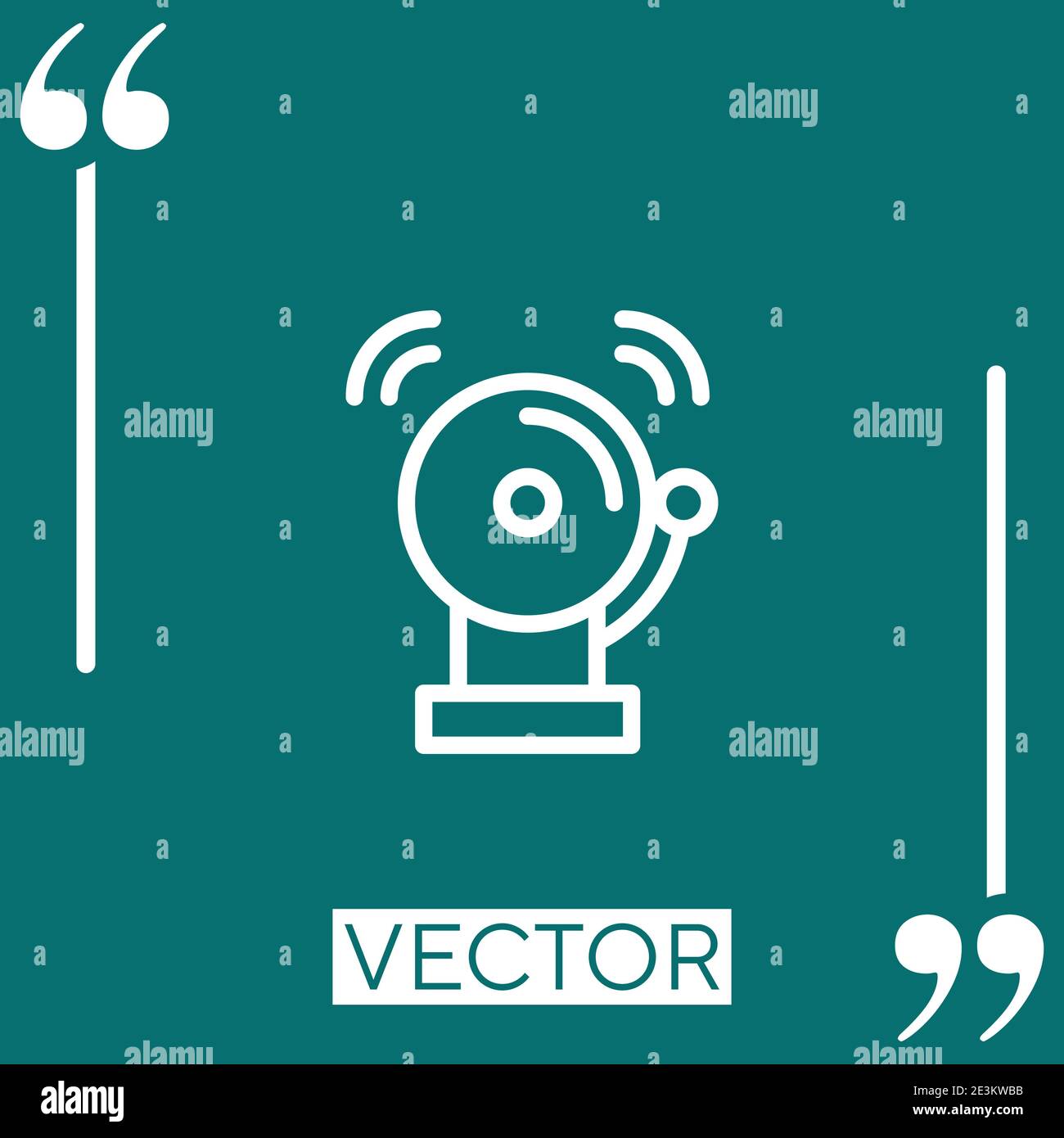 school bell vector icon Linear icon. Editable stroked line Stock Vector ...