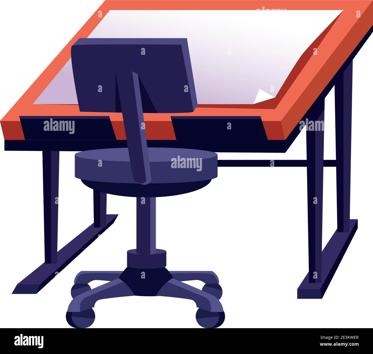 architectural design table work forniture vector illustration design ...