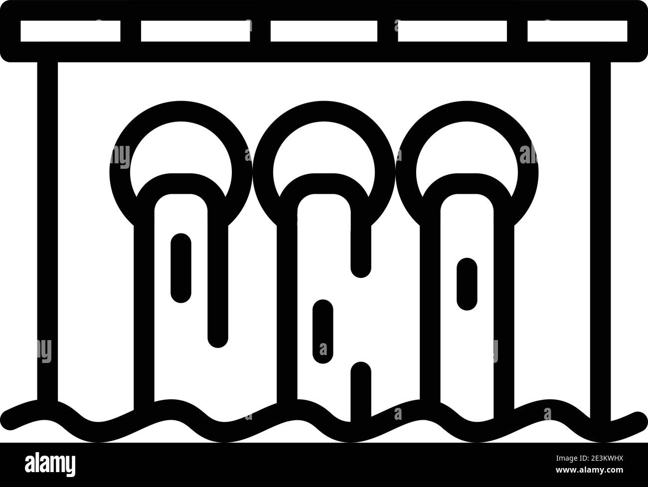 Hydro power building icon. Outline hydro power building vector icon for ...