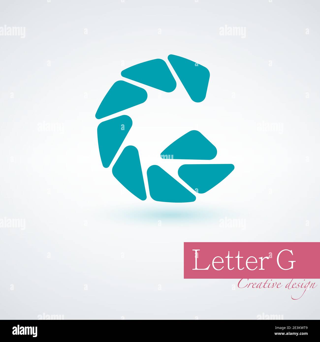 Design round logo element. Shape letter G logo. Triangles G . Stock ...