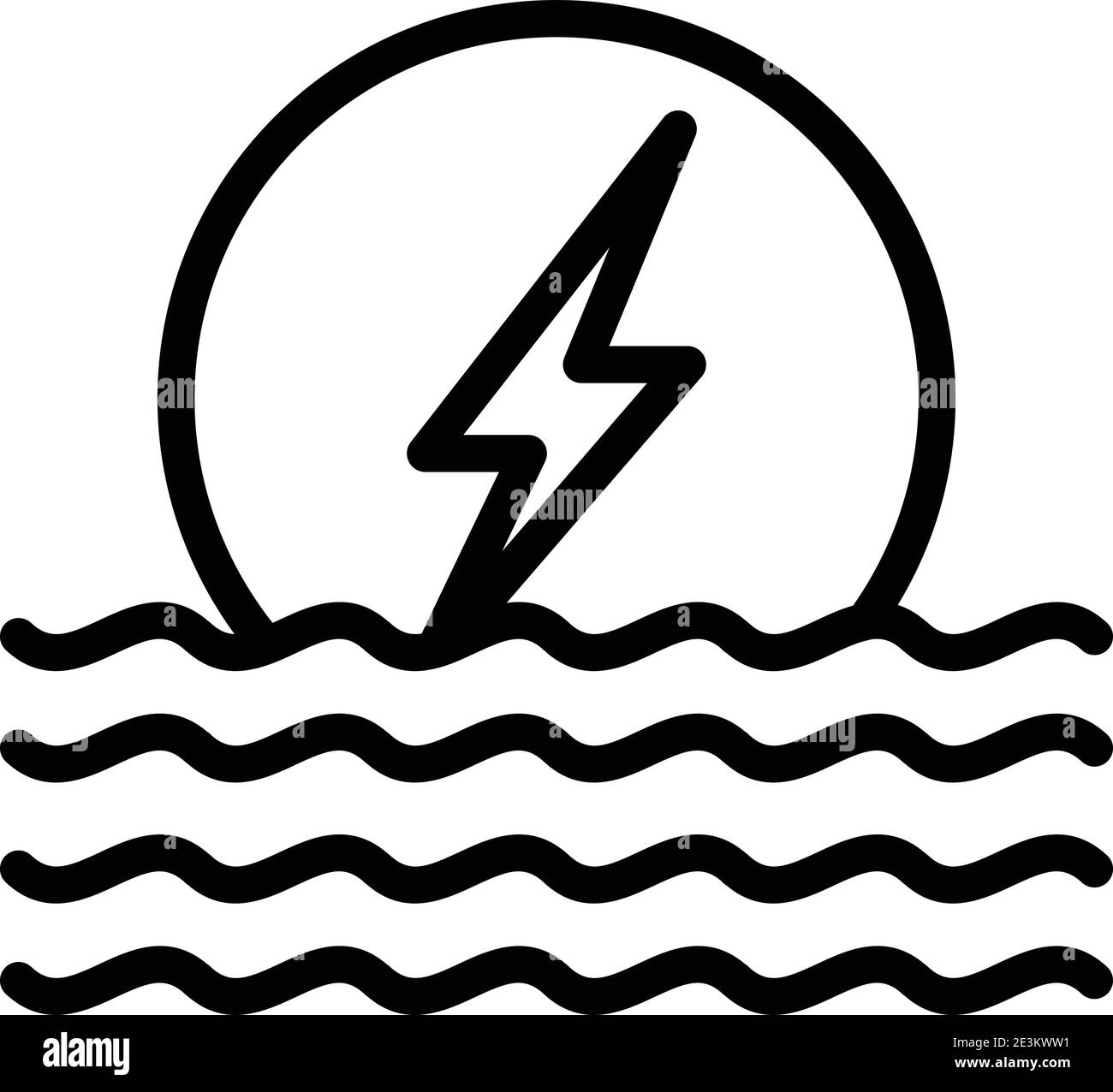 Hydro eco power icon. Outline hydro eco power vector icon for web ...