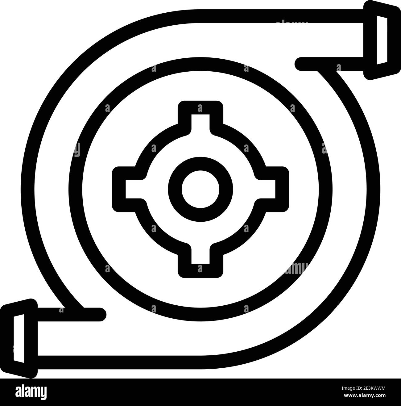 Hydro power turbine icon. Outline hydro power turbine vector icon for ...