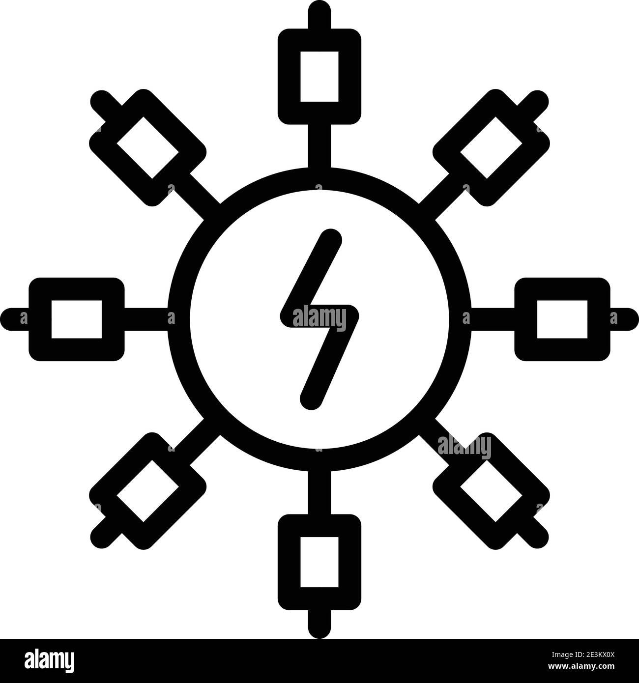 Consumption energy star icon. Outline consumption energy star vector ...