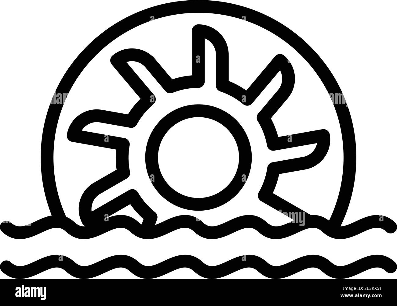 Hydro power energy icon. Outline hydro power energy vector icon for web ...
