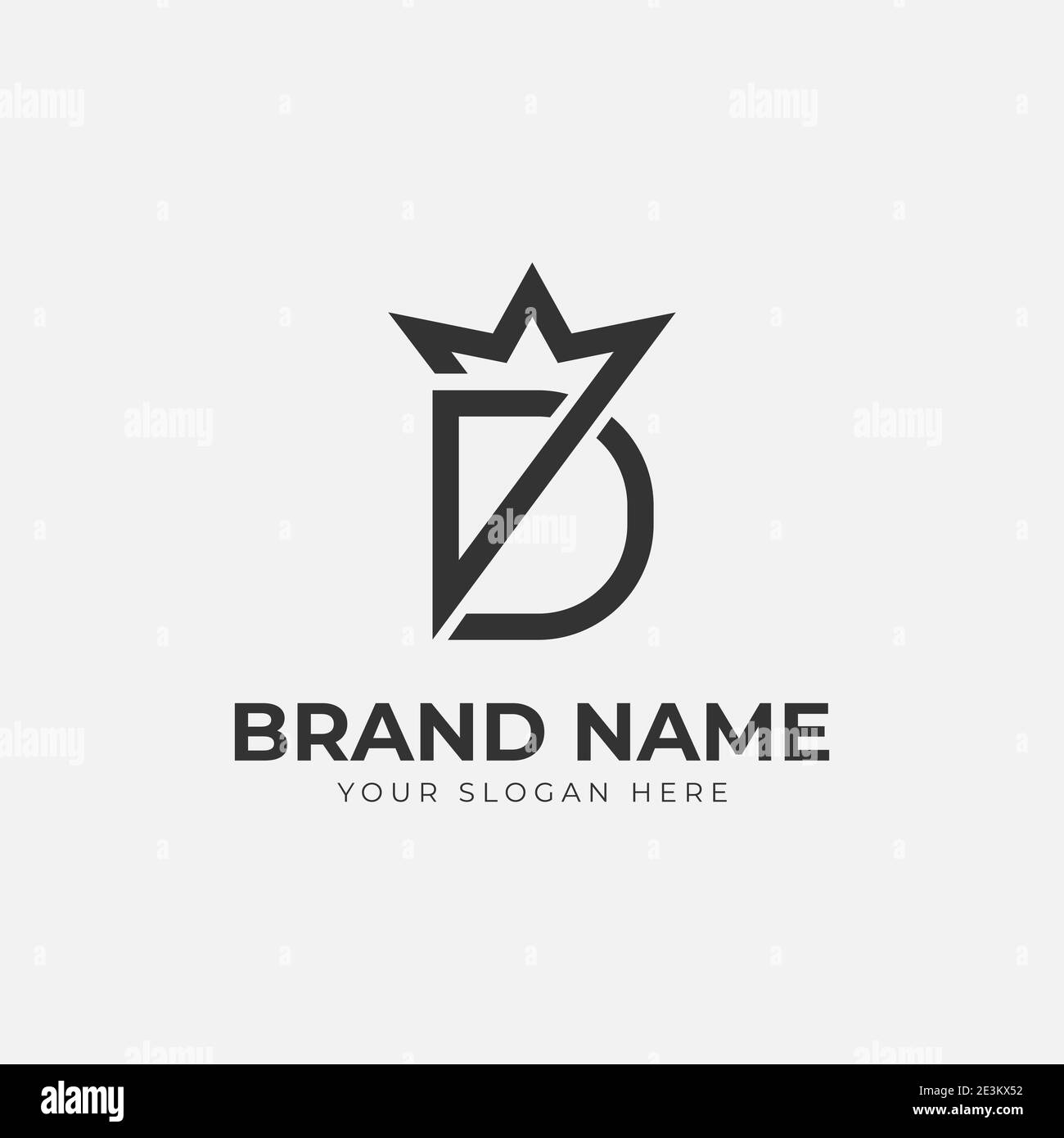 Letter D Crown King Queen Logo Vector Template suitable for personal ...