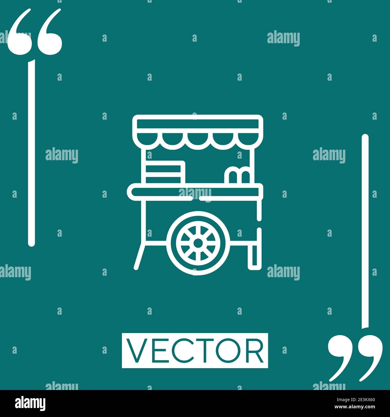 food cart vector icon Linear icon. Editable stroke line Stock Vector ...