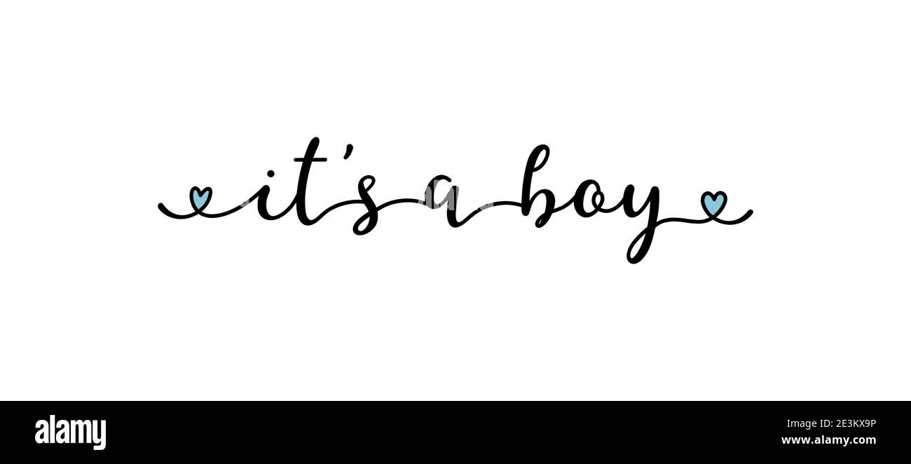 Boy calligraphy hand lettering Cut Out Stock Images & Pictures - Alamy