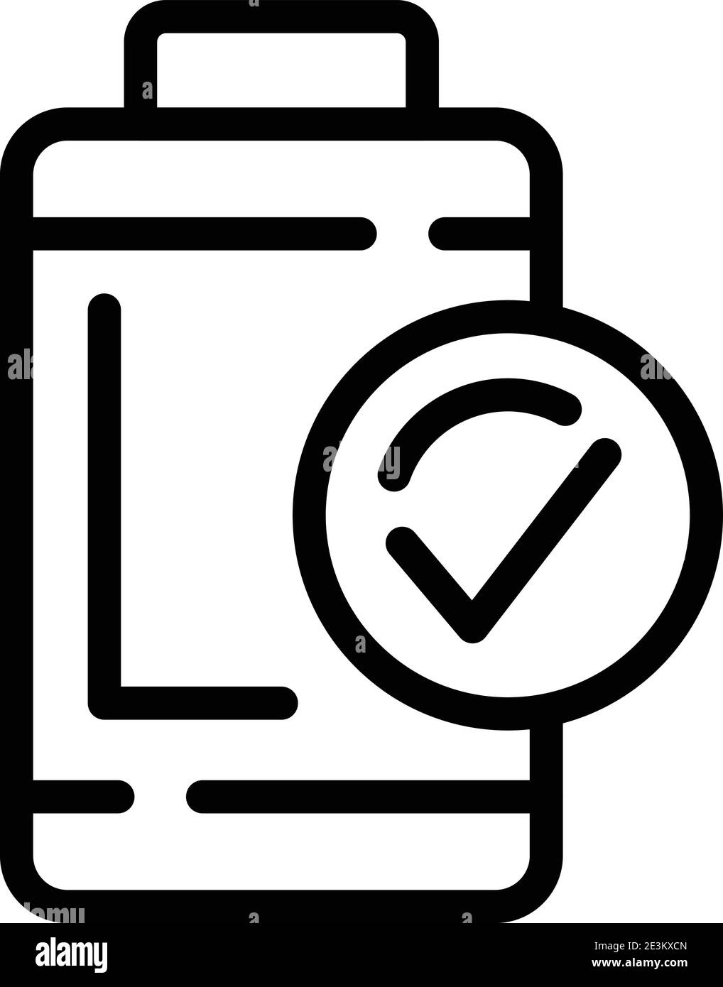 Full battery icon. Outline full battery vector icon for web design ...