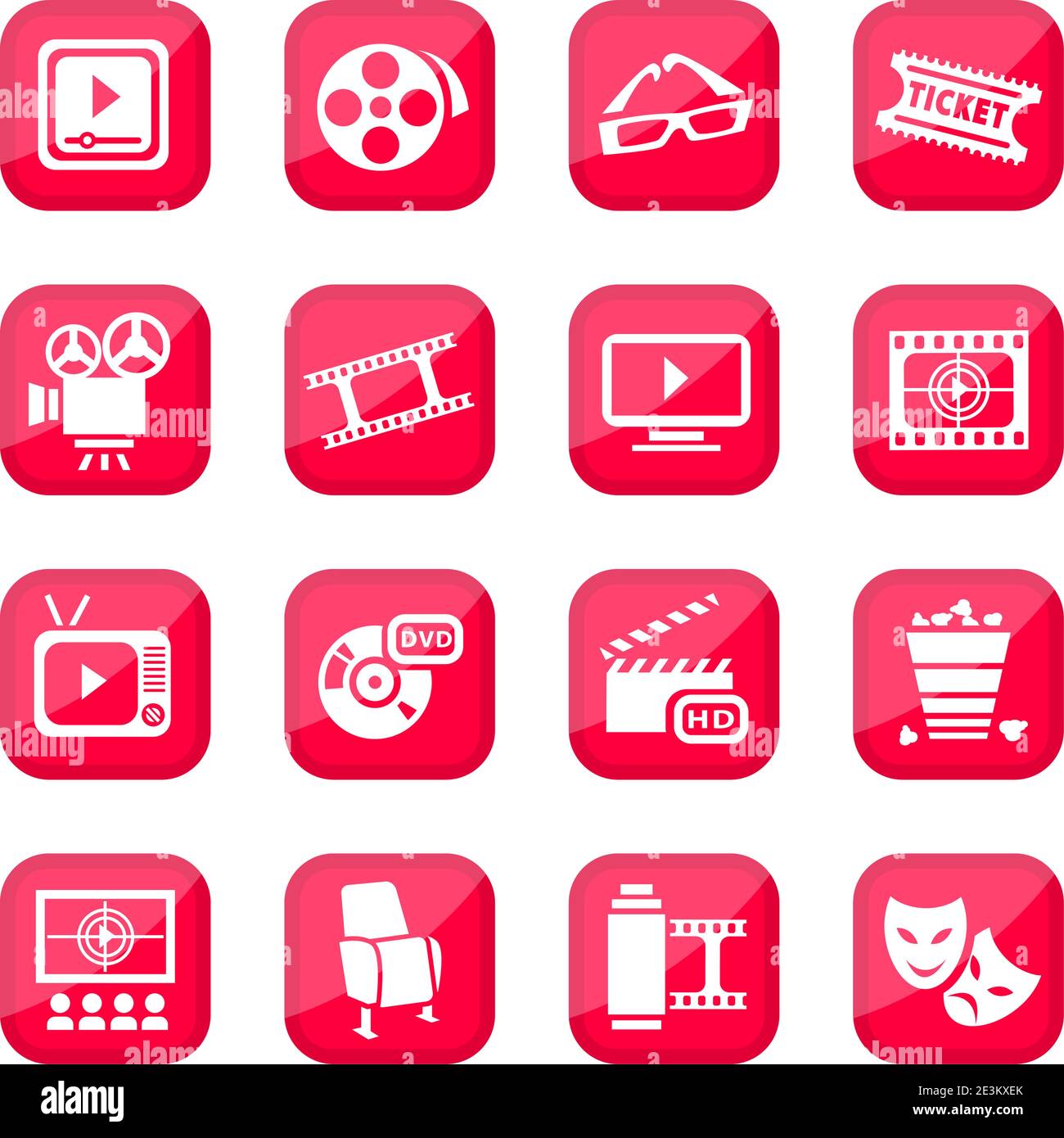 Film reel icon vector vectors Stock Vector Images - Alamy