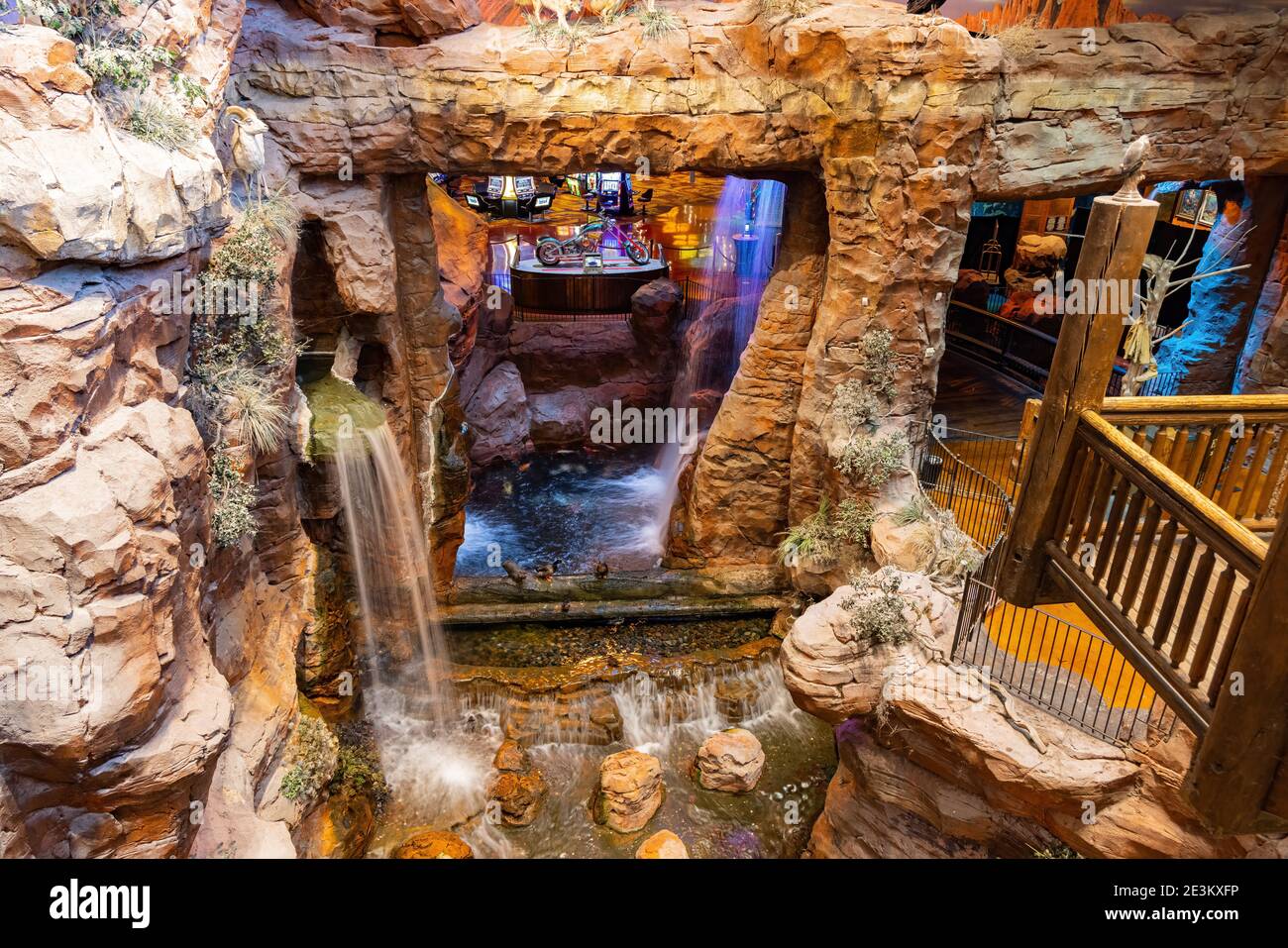 Las Vegas, JAN 8, 2021 - Interior view of the Bass Pro Shops Stock ...