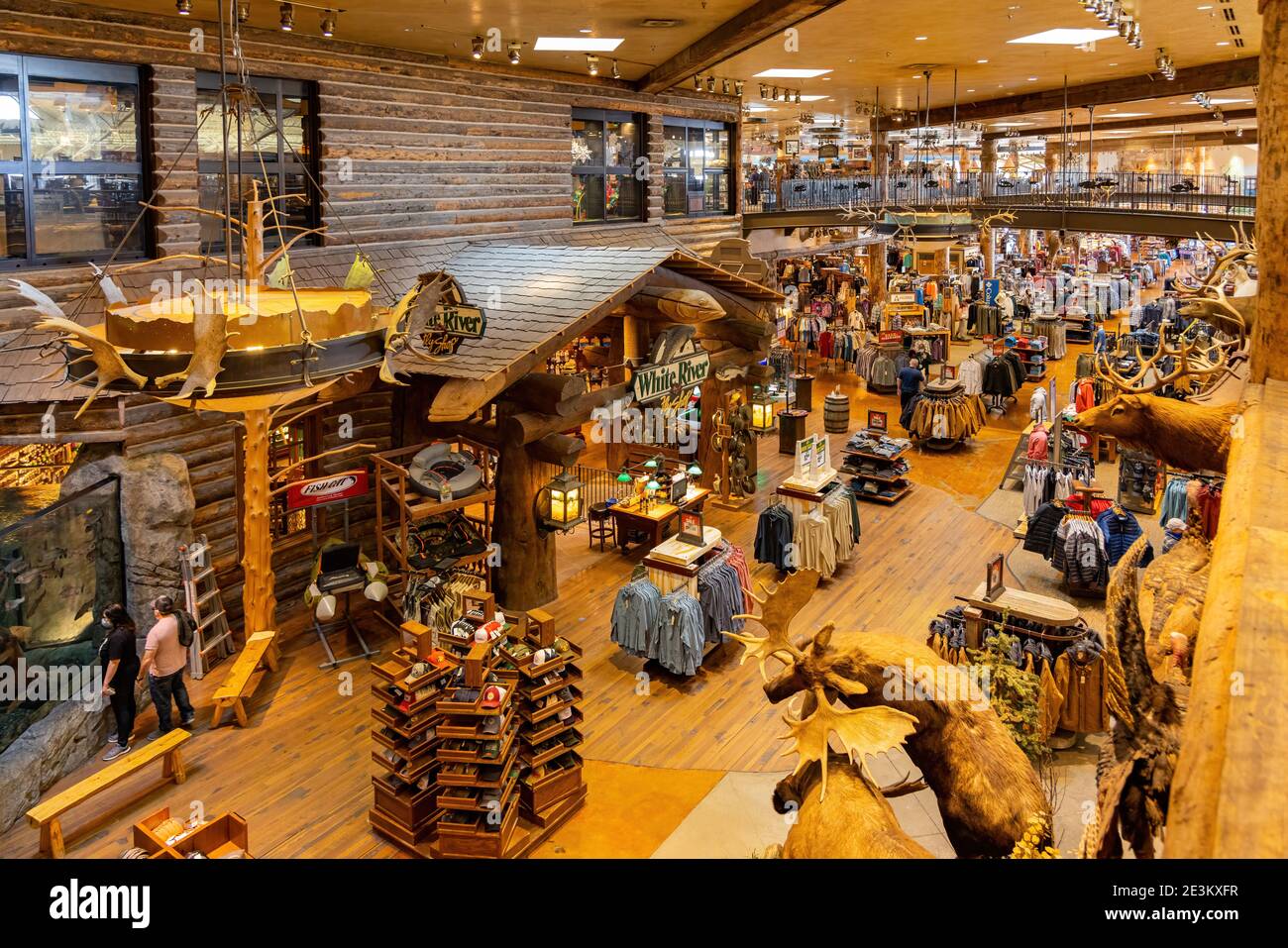 Las Vegas, JAN 8, 2021 - Interior view of the Bass Pro Shops Stock ...