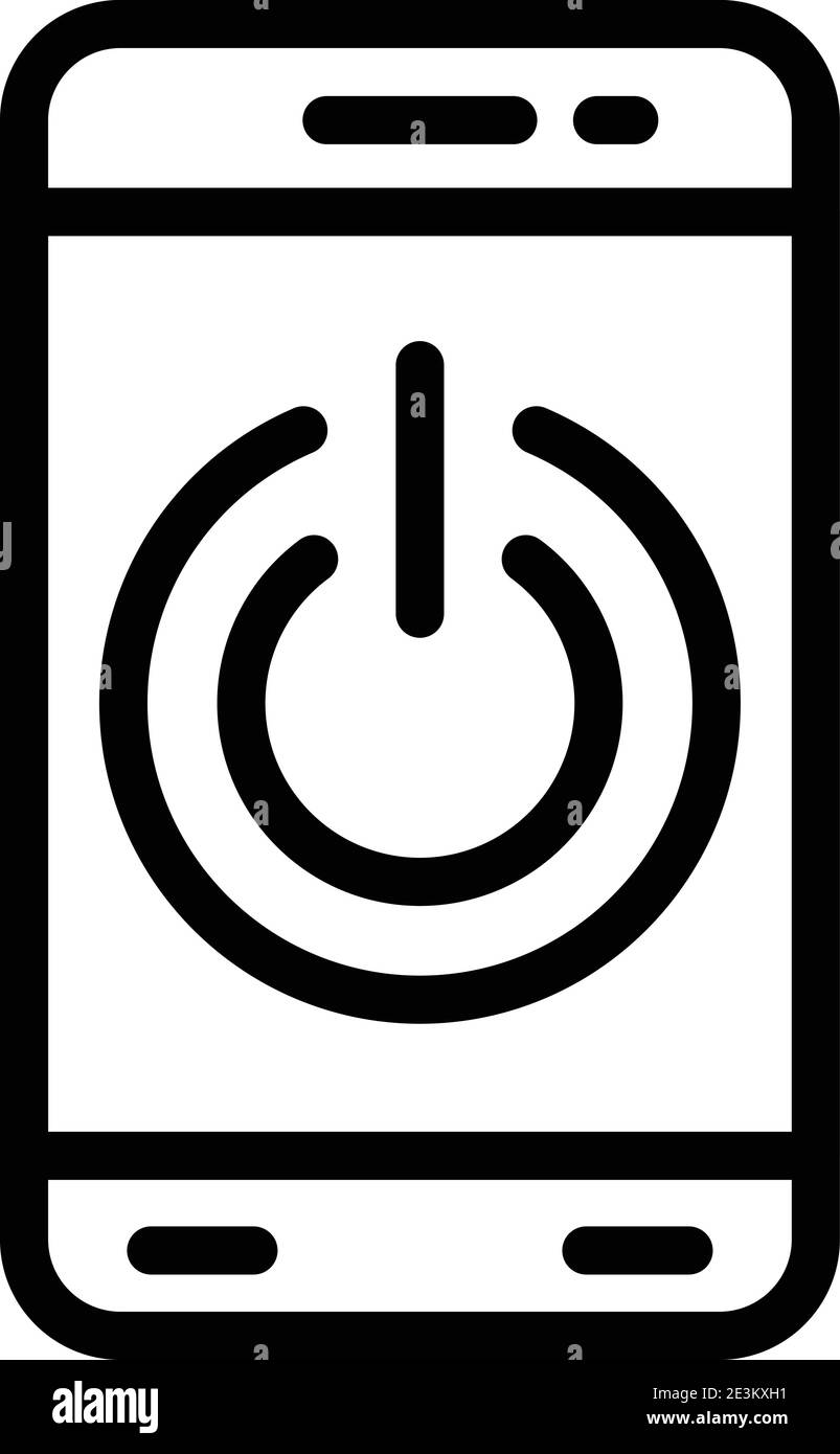 Turn off smartphone icon. Outline turn off smartphone vector icon for ...
