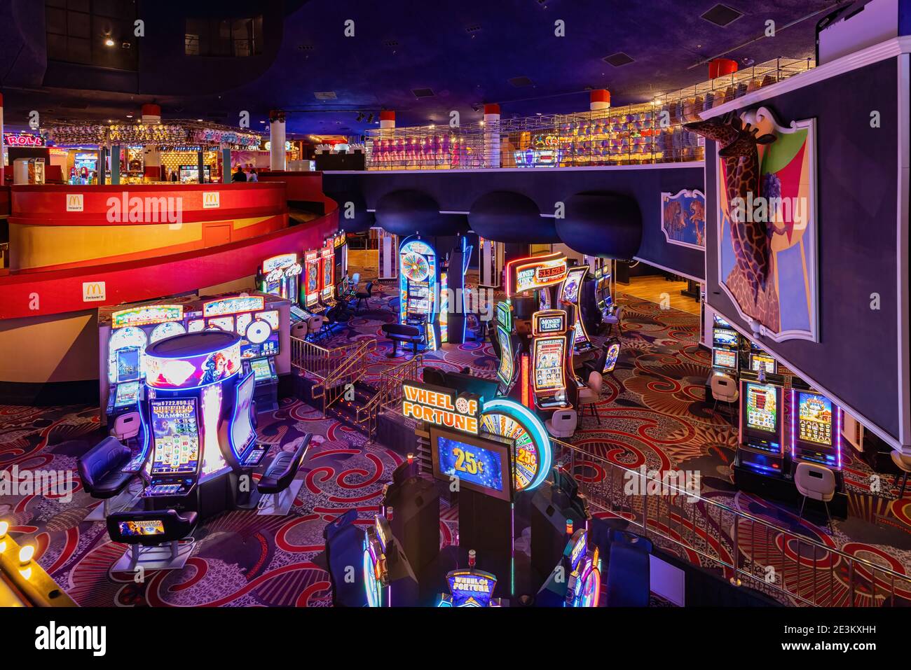 Las Vegas, JAN 8, 2021 - Interior view of the Circus Circus Hotel and ...