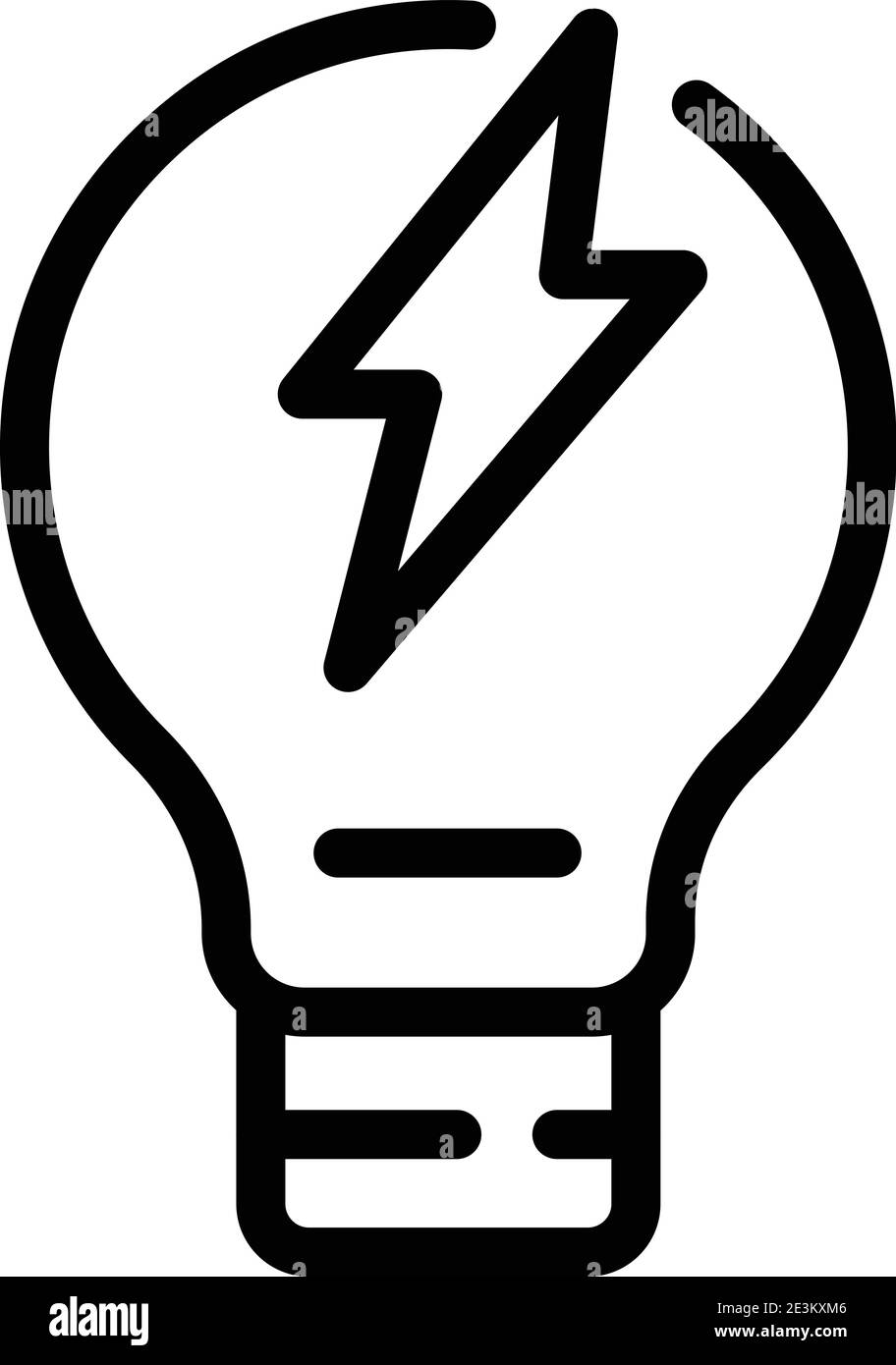 Energy bulb icon. Outline energy bulb vector icon for web design ...