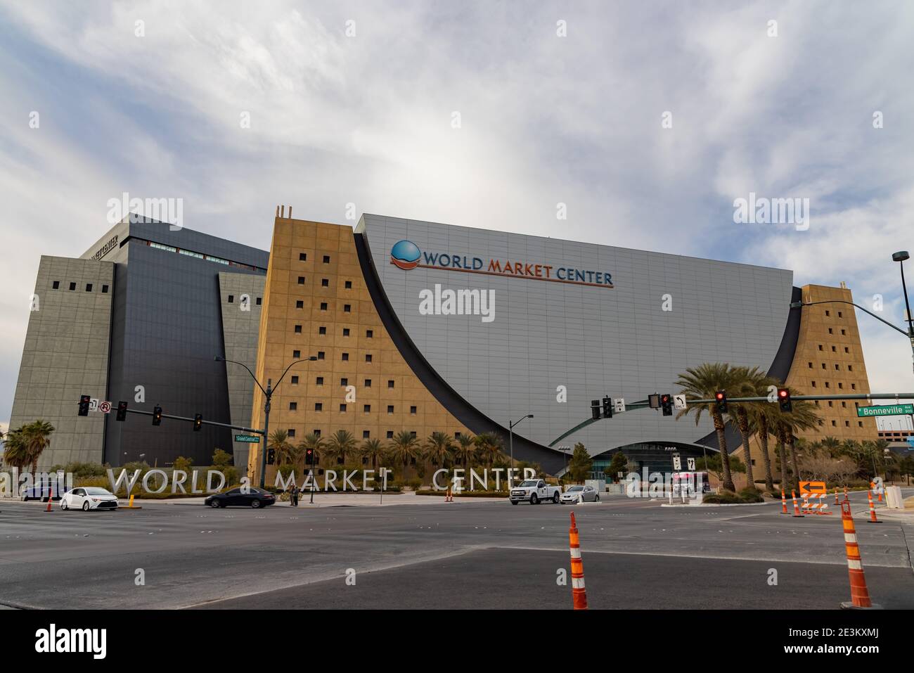 Las Vegas, JAN 8, 2021 - Afternoon view of the World Market Center ...