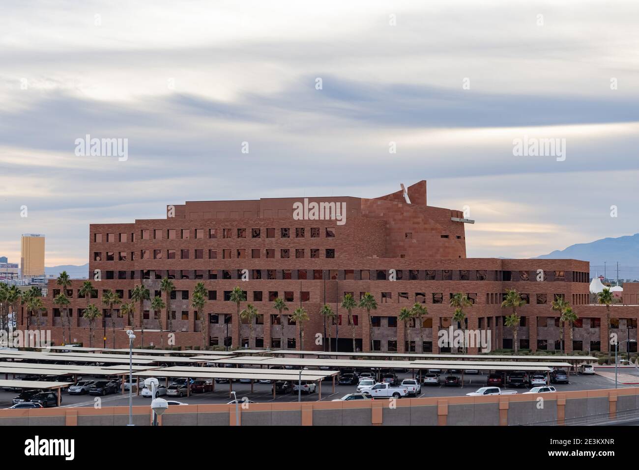 Las Vegas, JAN 12, 2021 - Afternoon view of the Clark County Government ...
