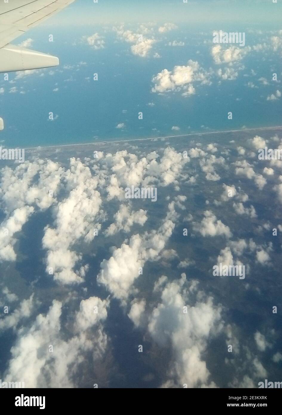 Aerial photography in Brazil. Earth surface viewed from airplane ...