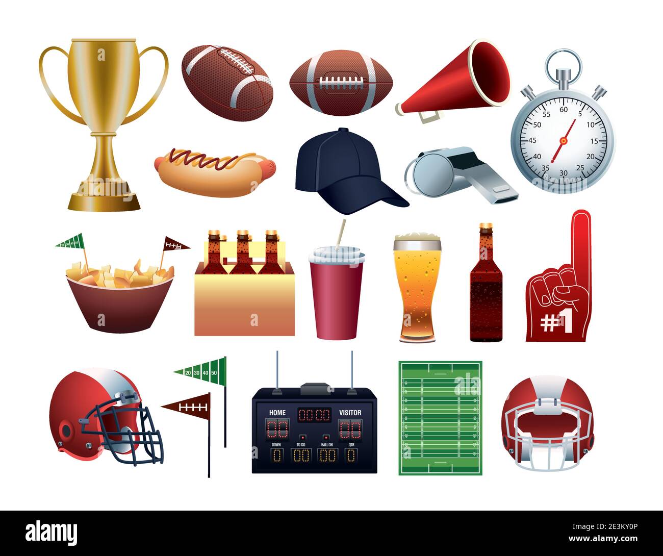 Game snacks Stock Vector Images - Alamy