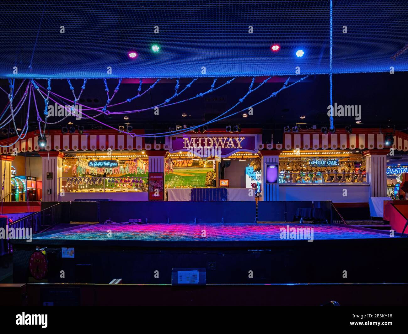 Las Vegas, JAN 8, 2021 - Interior view of the Circus Circus Hotel and ...
